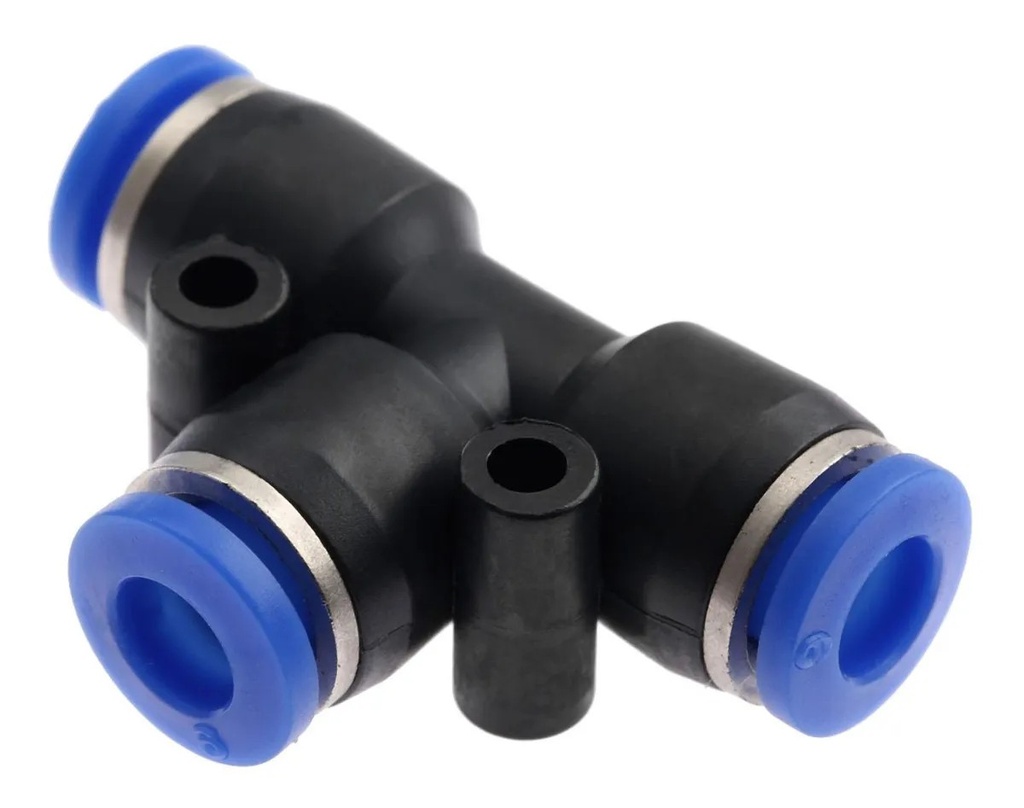 Conector Neumático T Conexión Rápida PE6 6mm Empujar Tubo | IPower ...